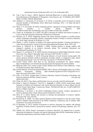 Inclusion of Learners with Autism Spectrum Disorders (ASD) in Lesotho Primary Schools | PDF