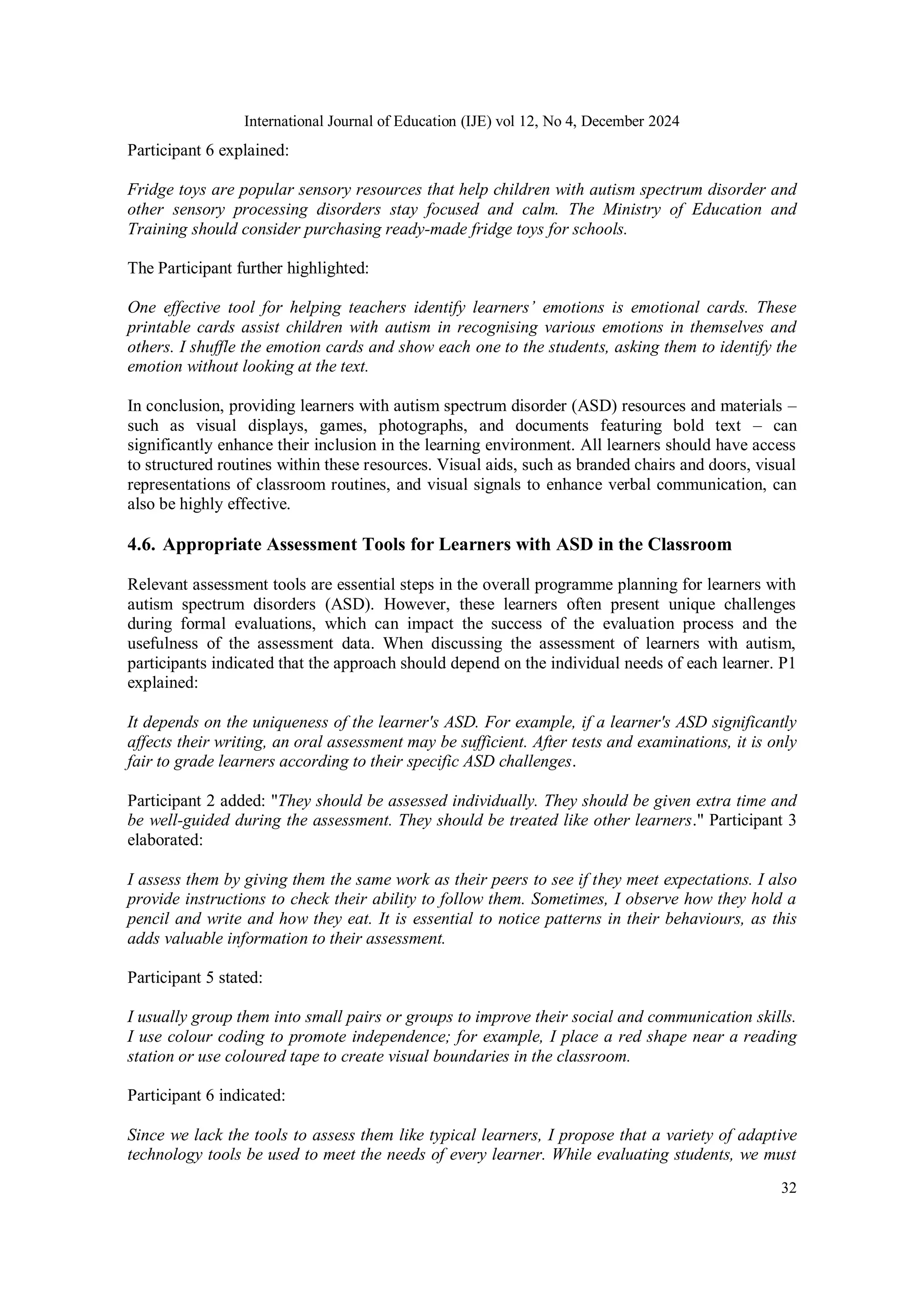 INCLUSION OF LEARNERS WITH AUTISM SPECTRUM DISORDERS (ASD) IN LESOTHO ...