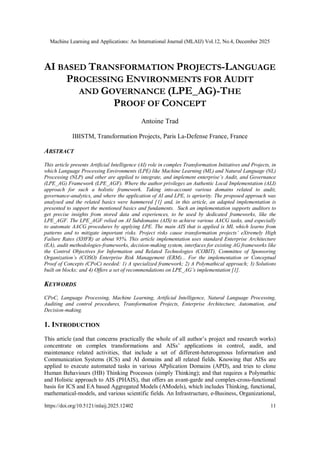 AI Based Transformation Projects-Language Processing Environments for ...