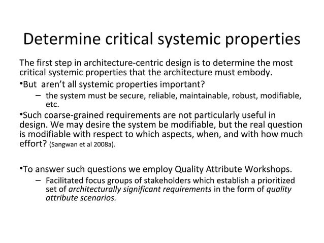 An architecture-centric approach for systems design | PPT