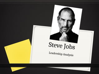 Slide Steve Jobs Leadership Analys for new leadership | PPT