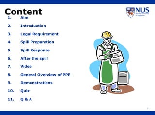 spill control in laboratory for university | PPT