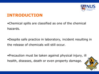 spill control in laboratory for university | PPT