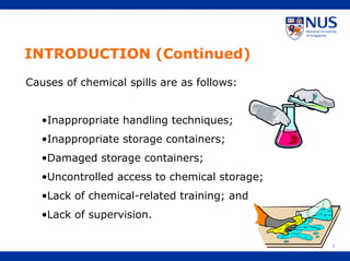 spill control in laboratory for university | PPT