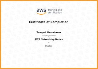 AWS Networking Basic , tanapat limsaiprom | PDF