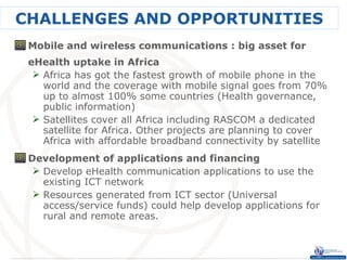 ICT Infrastructure in Africa and the uptake of e-Health | PPT