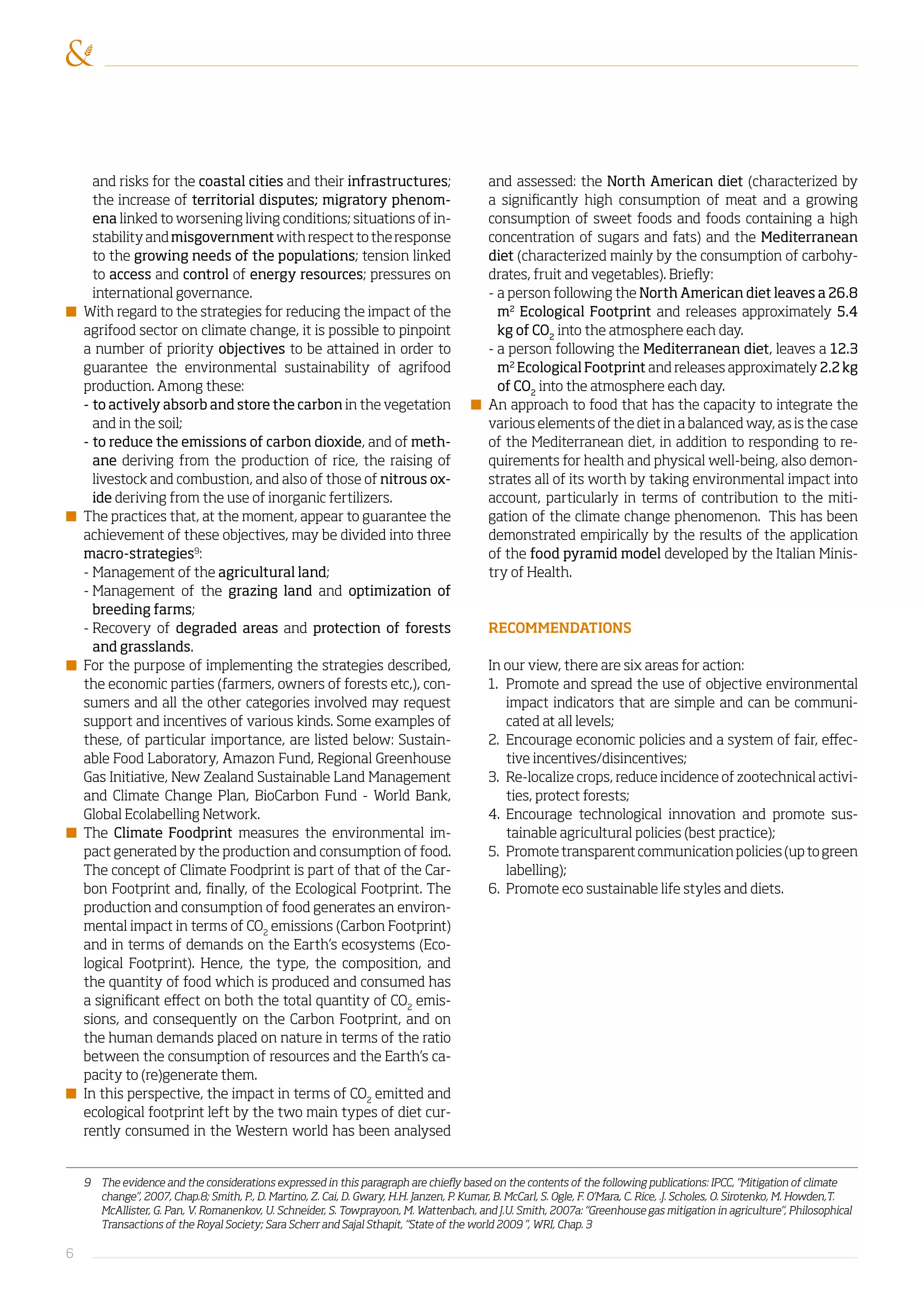Position paper: Climate Change, Agriculture & Food (EN) | PDF ...