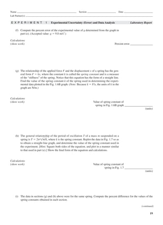 Physics Laboratory Experiments 7th Edition Jerry D Wilson Cecilia A ...