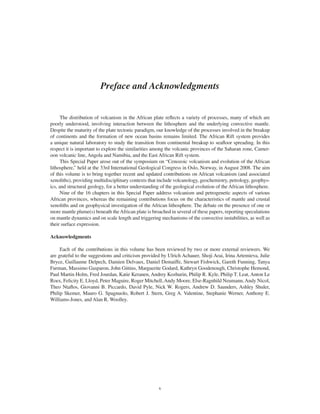 Volcanism And Evolution Of The African Lithosphere Gsa Special Paper ...