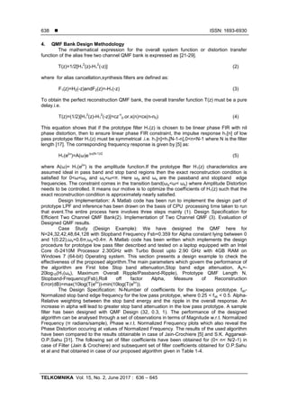 Design and Implementation of Efficient Analysis and Synthesis QMF Bank for Multicarrier ...