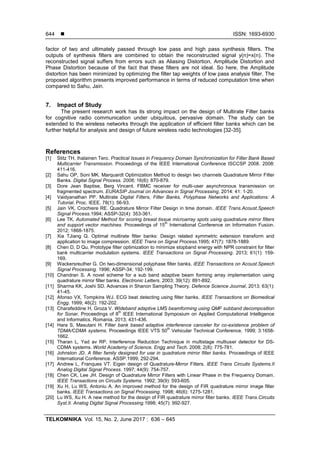Design and Implementation of Efficient Analysis and Synthesis QMF Bank ...