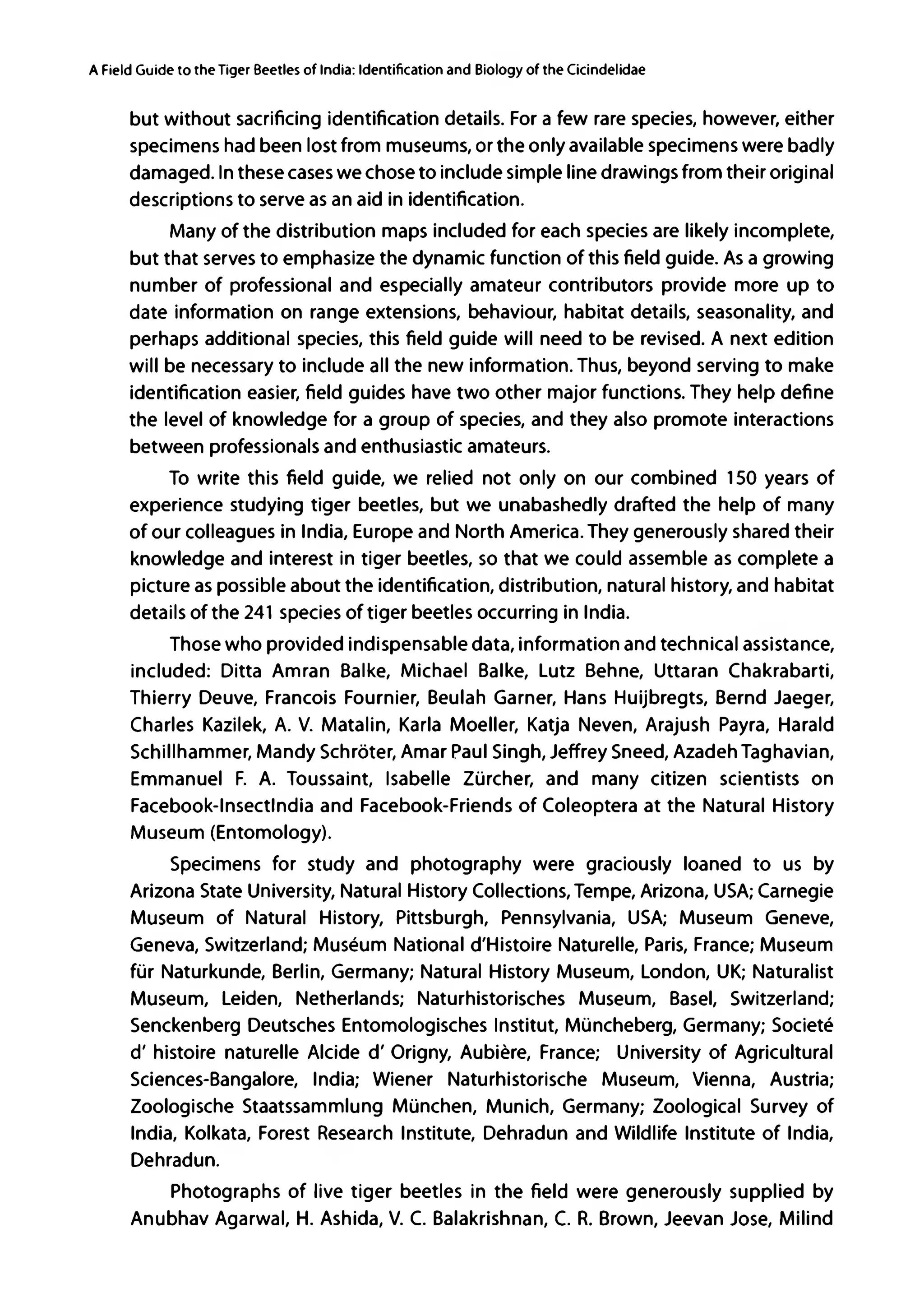 A field guide to the tiger beetles of India. Identification and biology ...