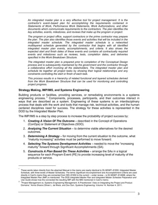 Improving DOE Project Performance Using the DOD Integrated Master Plan ...