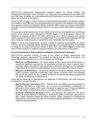 Improving DOE Project Performance Using the DOD Integrated Master Plan ...