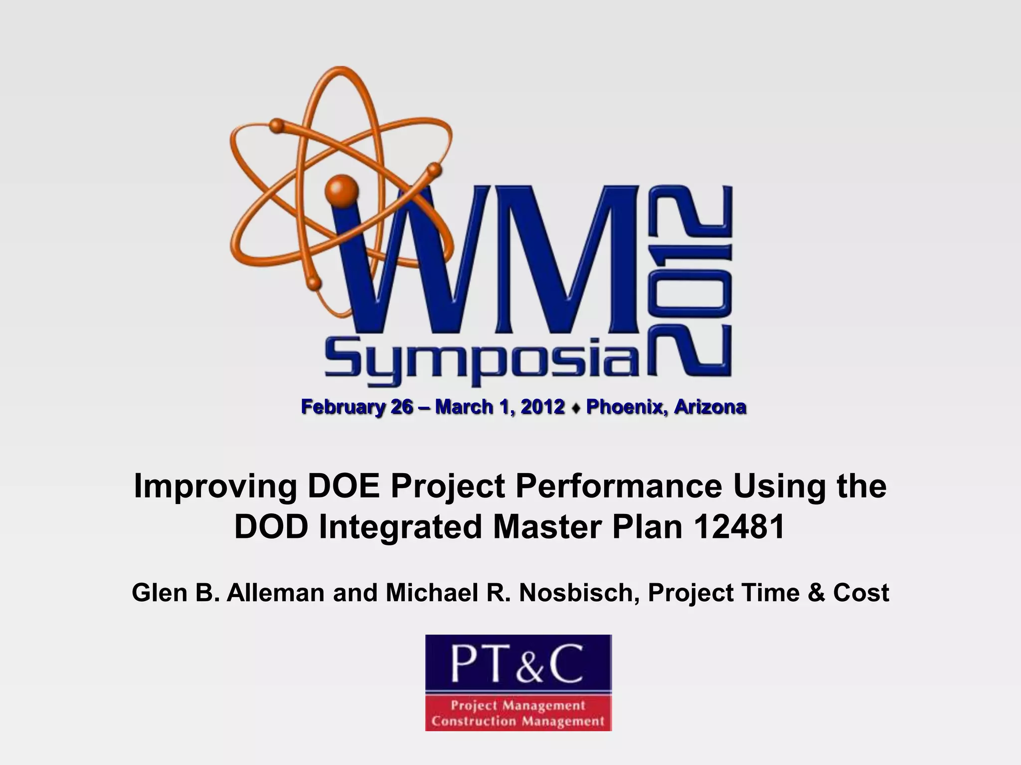 Improving project performance presentation | PPTX