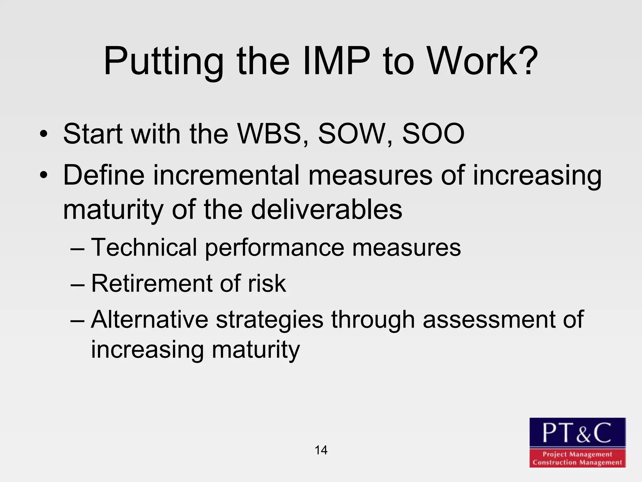 Improving project performance presentation | PPTX