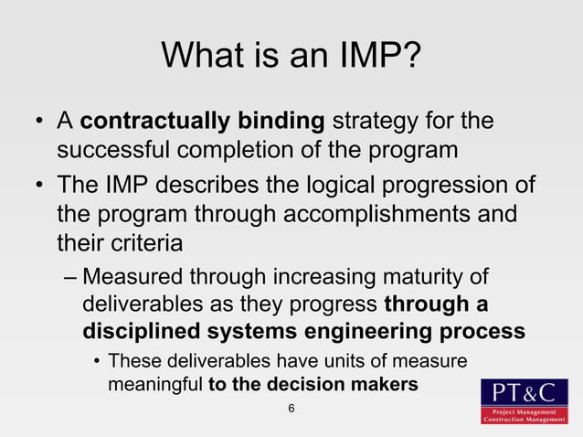 Improving project performance presentation | PPT