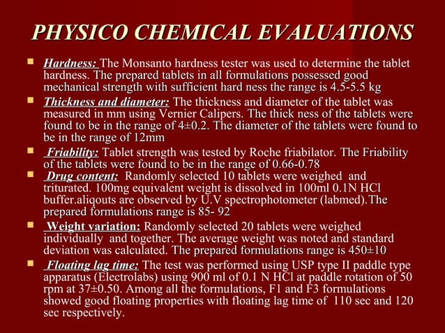 Evaluation Of Ranitidine Hydrochloride Tablets Ppt Ppt