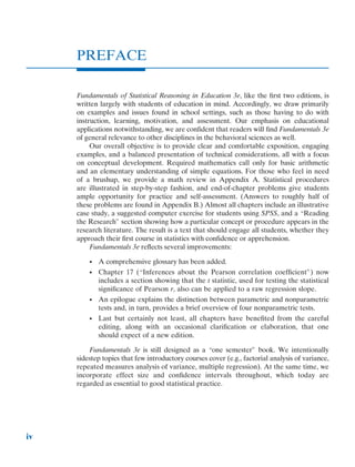 Fundamentals Of Statistical Reasoning In Education 3rd Ed Wiley ...