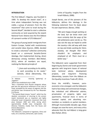 Israeli Coop. The Kibbutzim Then and Today by Isabel Husid | PDF