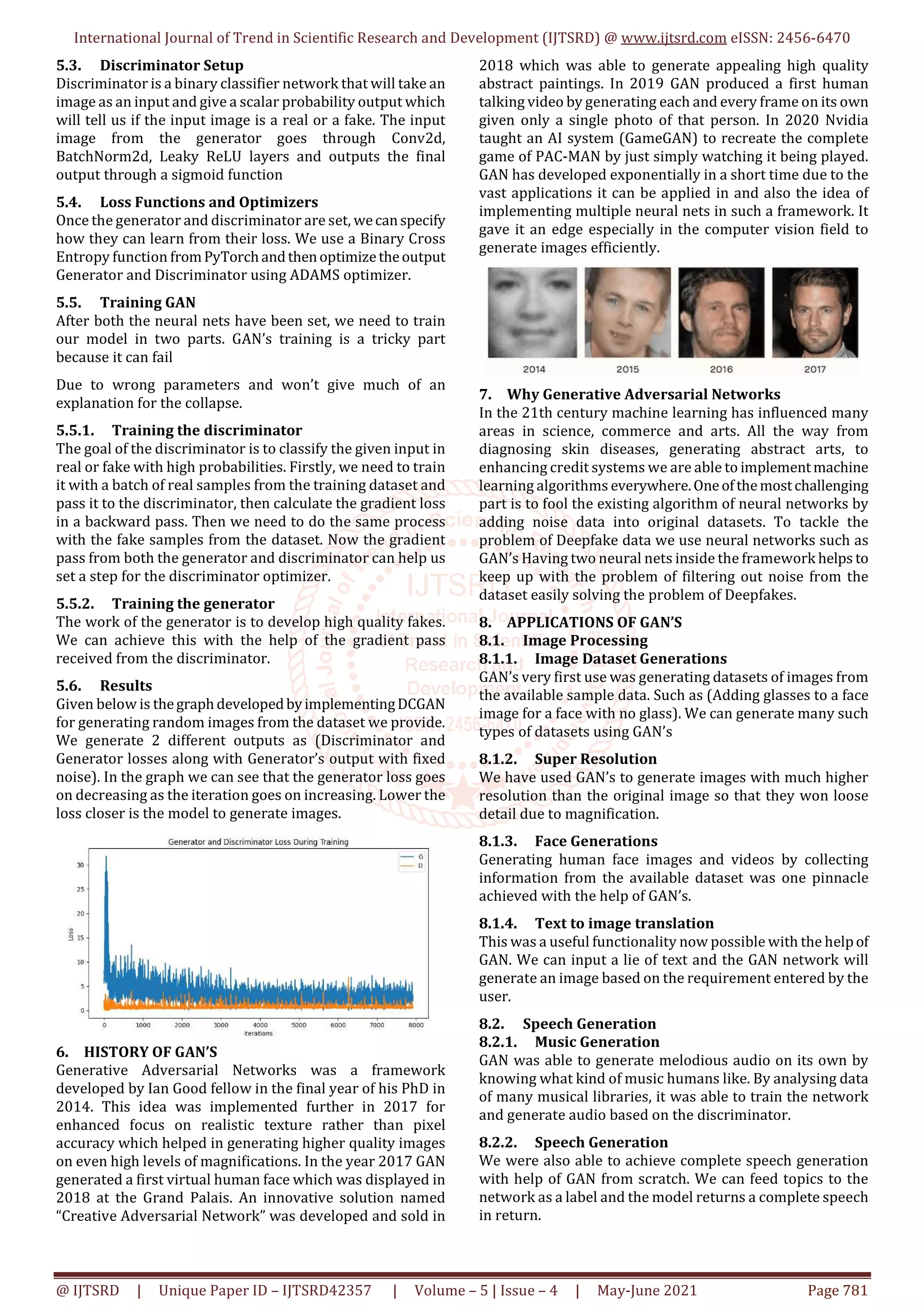 An Extensive Review on Generative Adversarial Networks GAN’s | PDF