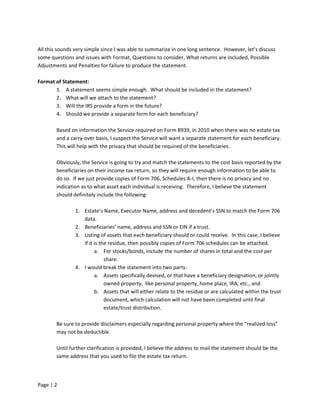 IRC Section 6035 Analysis | PDF