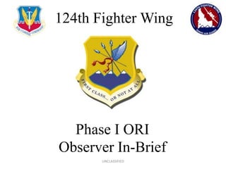 124th Fighter Wing Observer Brief | PPT