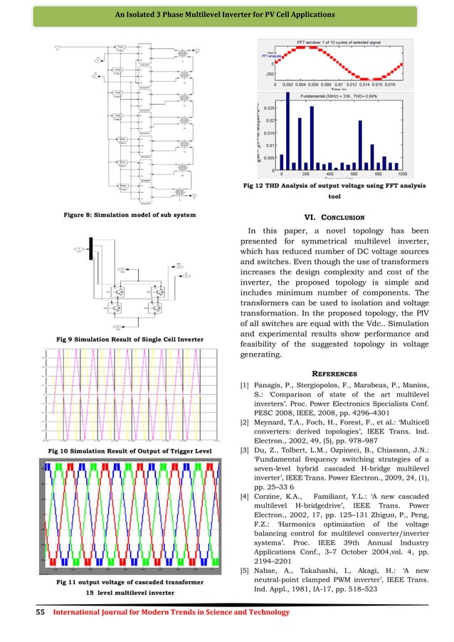 An Isolated 3 Phase Multilevel Inverter for PV Cell Applications | PDF