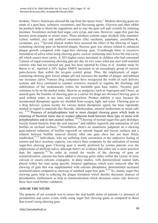 Comparative Effects of Chewing Gums in Oral Health: An Original ...