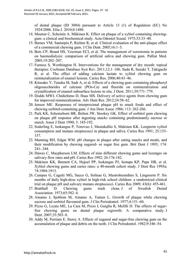 Comparative Effects of Chewing Gums in Oral Health: An Original ...