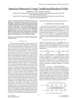 Intrusion Detection Using Conditional Random Fields | PDF