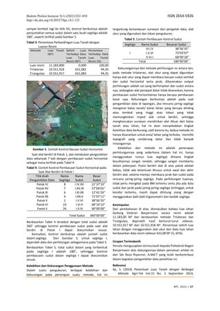 penggunaan metode trilaterasi dan triangulasi untuk perhitungan luas | PDF