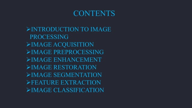 image processing powerpoint presentation for 6th sem | PPT