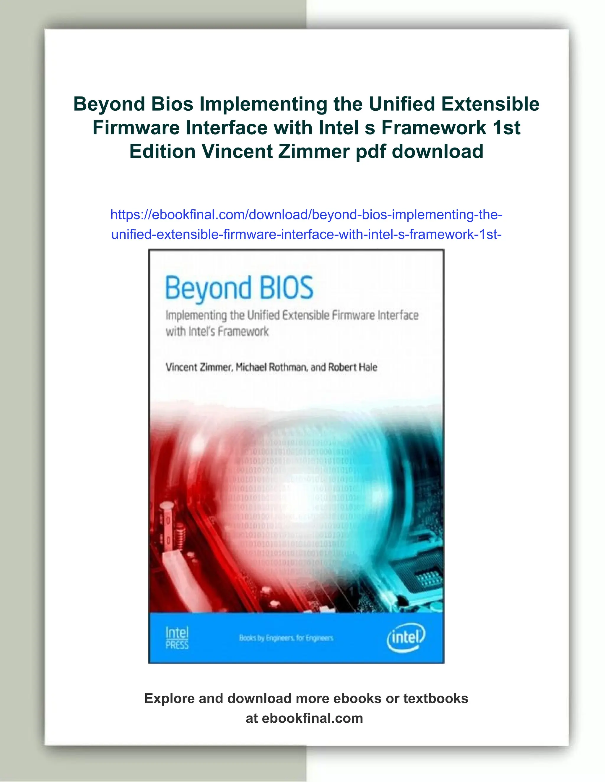 Beyond Bios Implementing the Unified Extensible Firmware Interface with ...