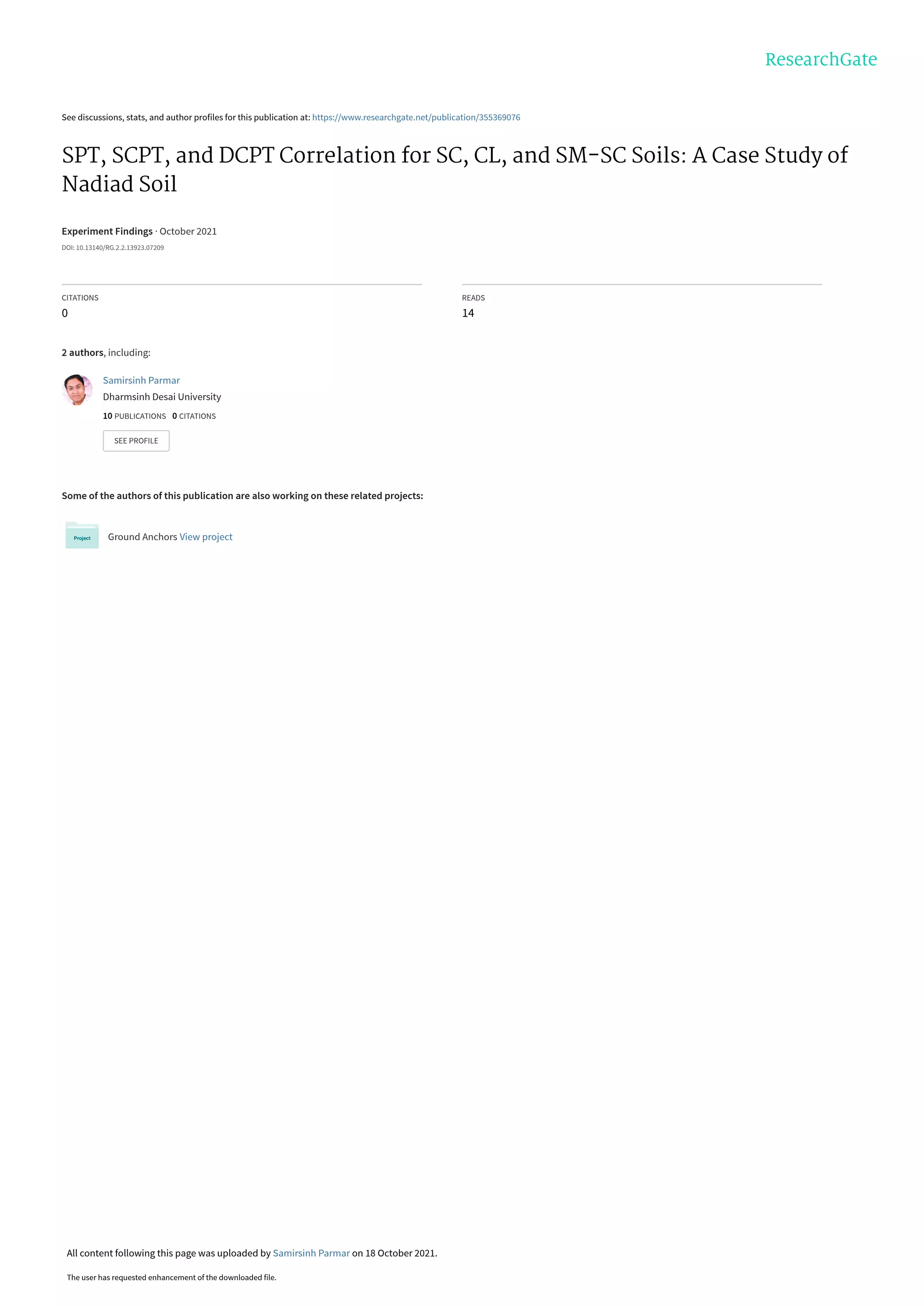 SPT, SCPT, and DCPT Correlation for SC, CL, and SM-SC Soils: A Case ...