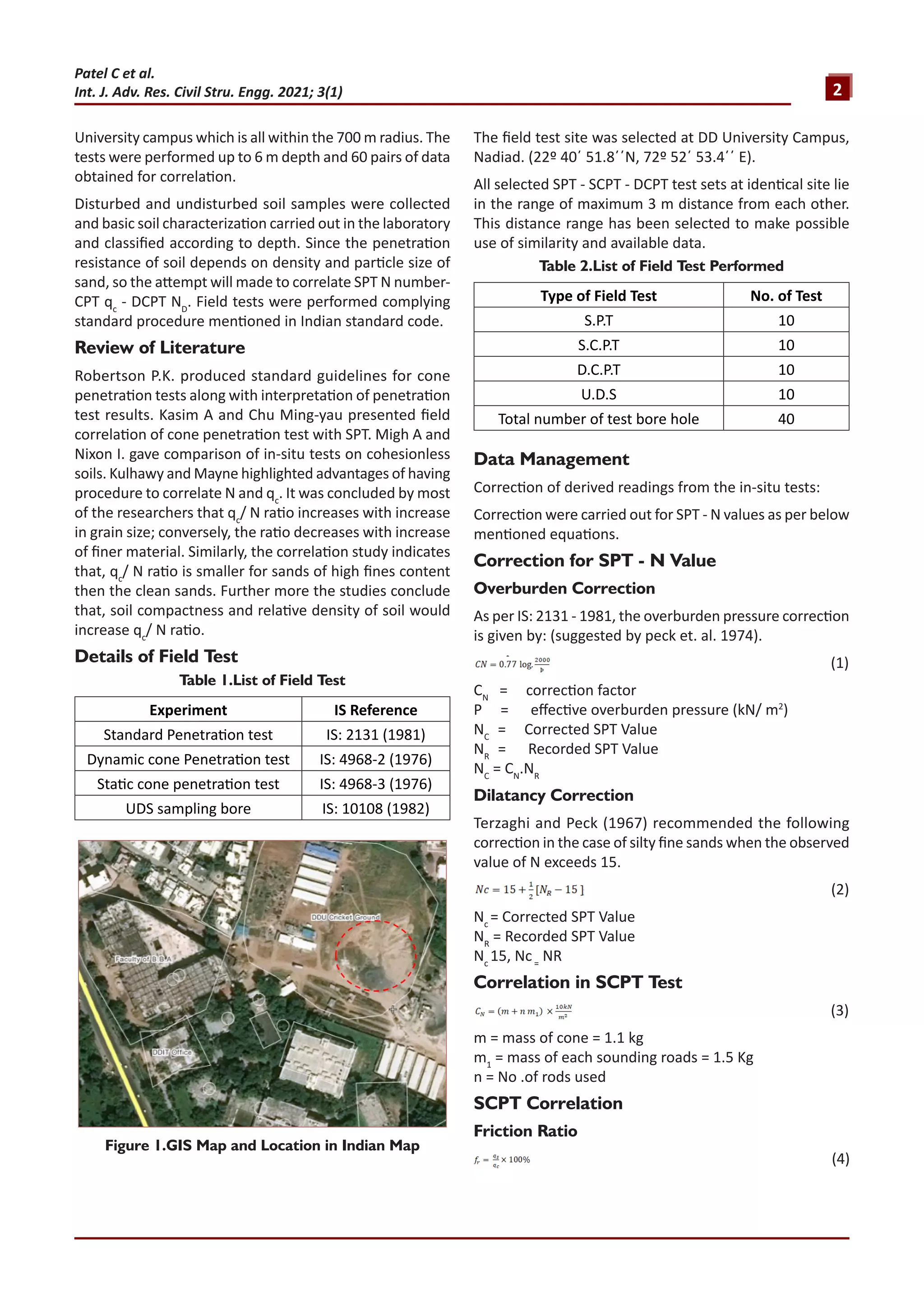 SPT, SCPT, and DCPT Correlation for SC, CL, and SM-SC Soils: A Case ...