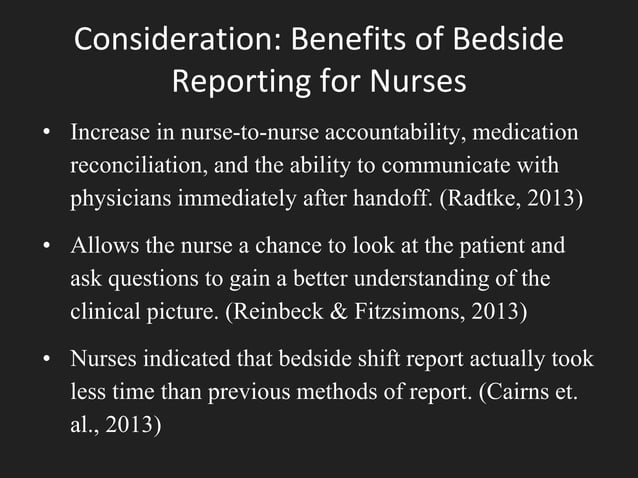bedside reporting | PPTX