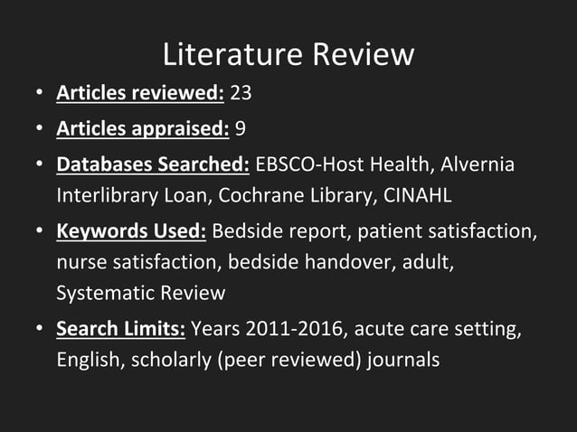 bedside reporting | PPTX