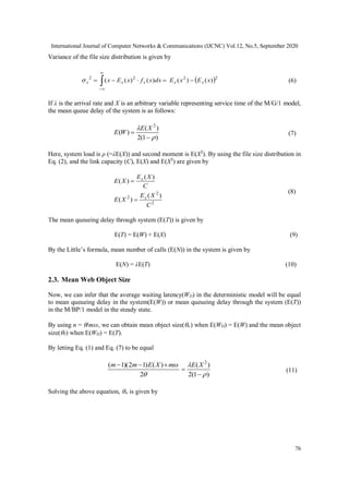 Mean Object Size Considering Average Waiting Latency in M/BP/1 System | PDF