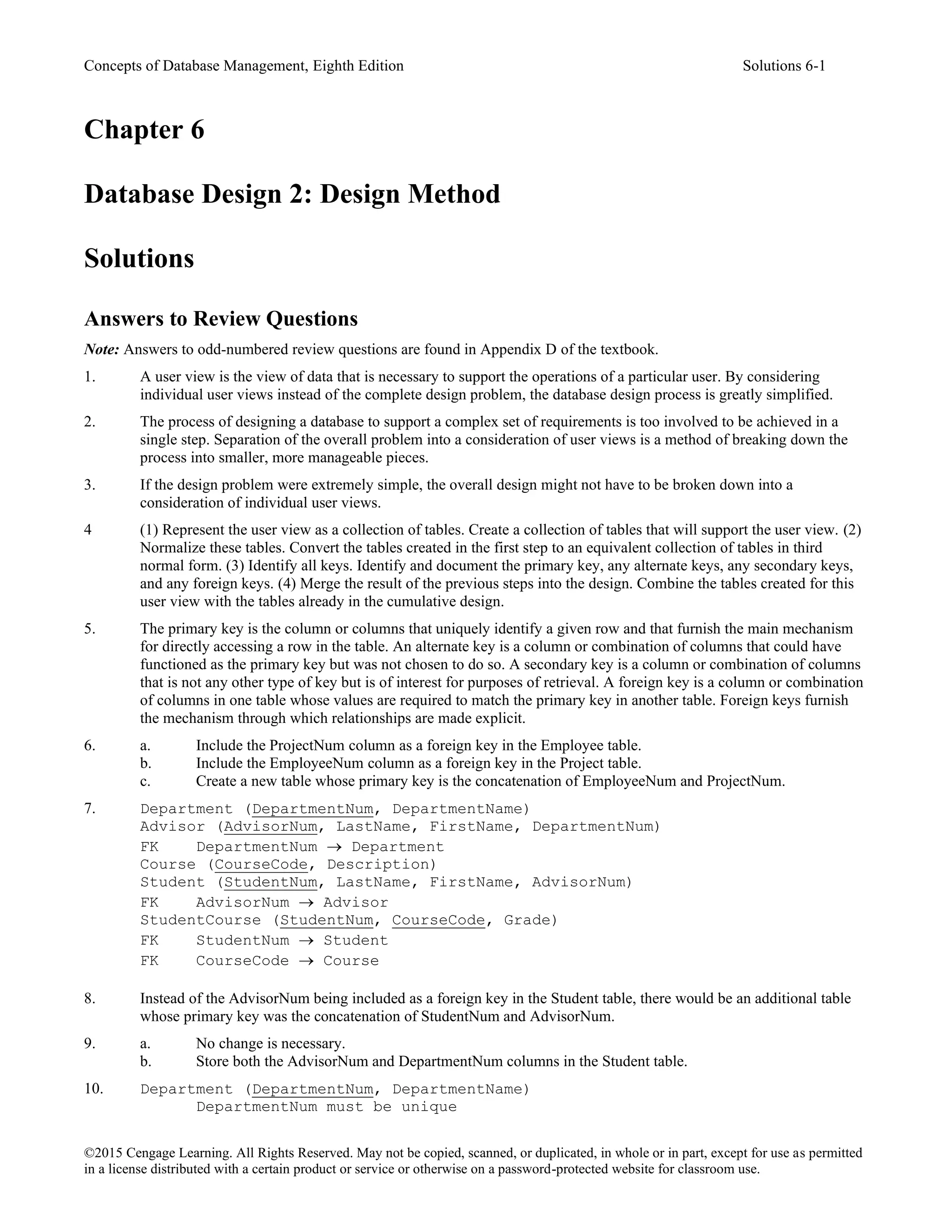 Concepts of Database Management 8th Edition Pratt Solutions Manual | PDF