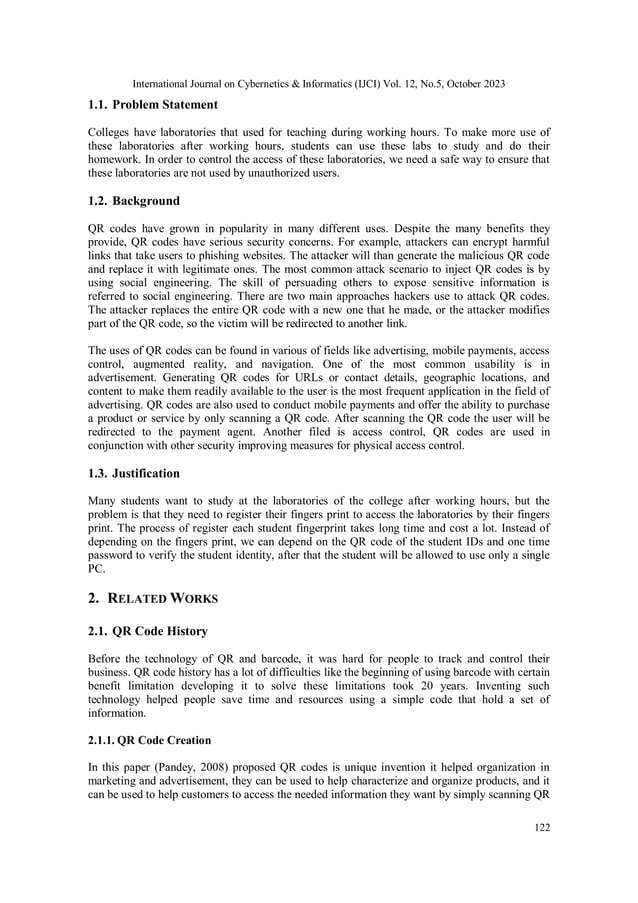 Laboratory Access Implementing Qr Code Authentication Using Otp Pdf