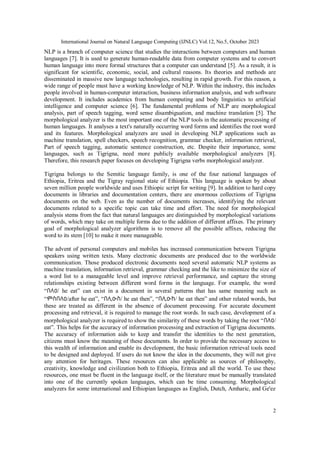 Design and Development of Morphological Analyzer for Tigrigna Verbs ...