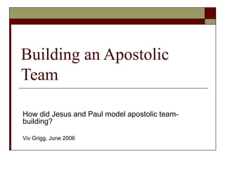 Building an Apostolic Team | PPT