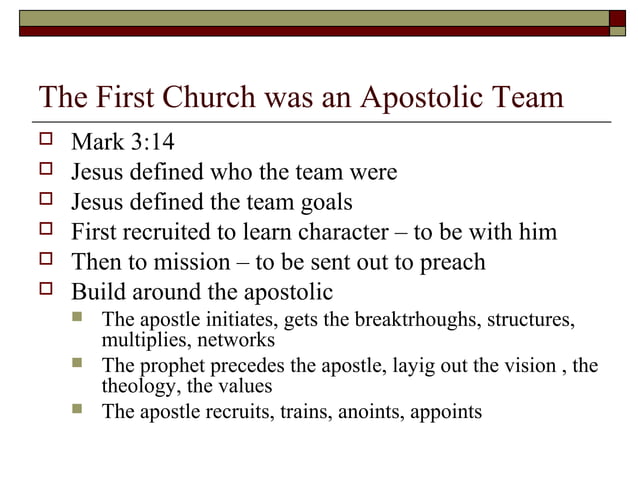 Building an Apostolic Team | PPT