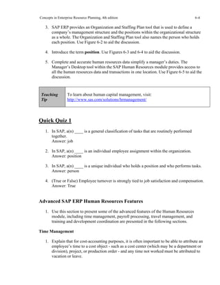 Concepts in Enterprise Resource Planning 4th Edition Monk Solutions ...