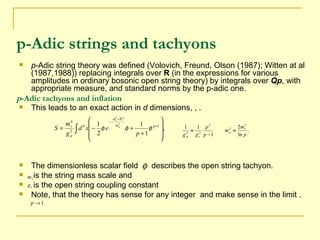 G. Djordjevic/ Lj. Nesic: Notes on Real and p-Adic Inflation | PPT
