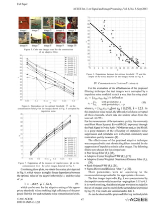 Reduced Ordering Based Approach to Impulsive Noise Suppression in Color Images | PDF