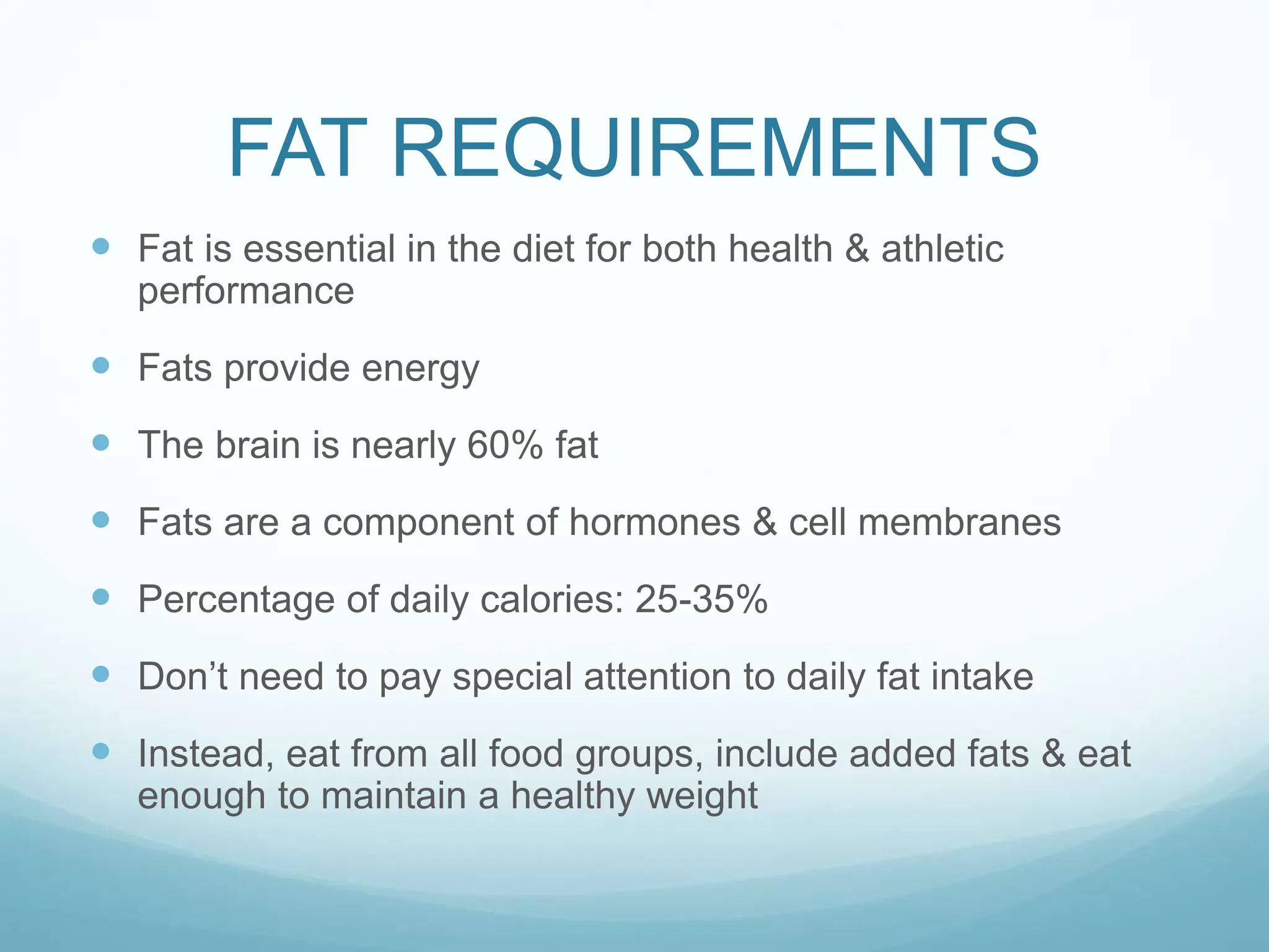nutrition and athletic performance presentation | PPT
