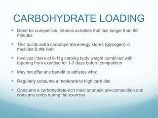 nutrition and athletic performance presentation | PPT