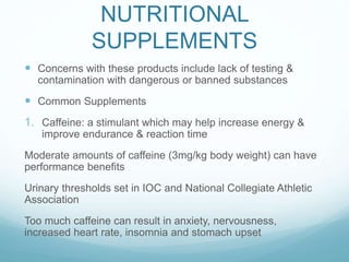 nutrition and athletic performance presentation | PPT